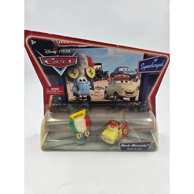 MATTEL DISNEY PIXAR Cars Ferrari Fan Guido & Luigi Diecast 2-Pack Rare ...