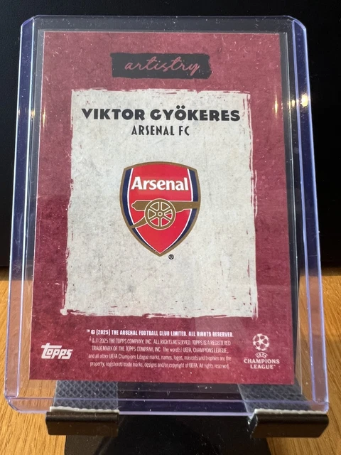 2025-26 TOPPS DECO UEFA Viktor Gyokeres Artistry Arsenal £2.77 ...