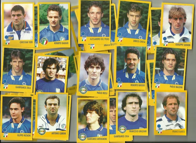 LOTTO 140 FIGURINE Calciatori Azzurri con IP Merlin, tutte nuove con ...
