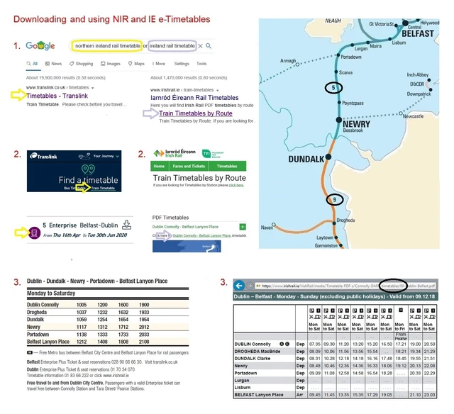 NORTHERN IRELAND TRAIN MAP (RAIL PASSENGER NETWORK) 2023 - Print Your ...