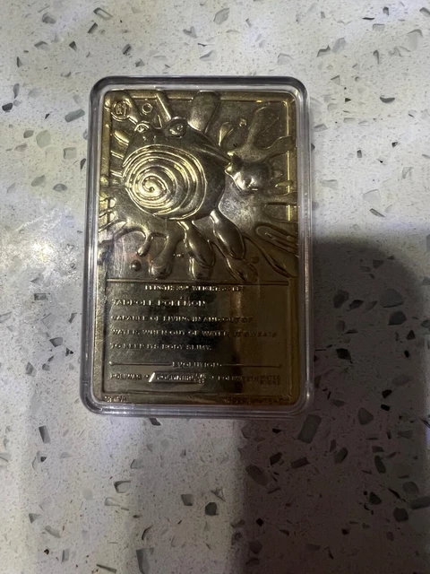 1999 BURGER KING Nintendo Pokemon 23K Gold Plated POLIWHIRL Trading ...