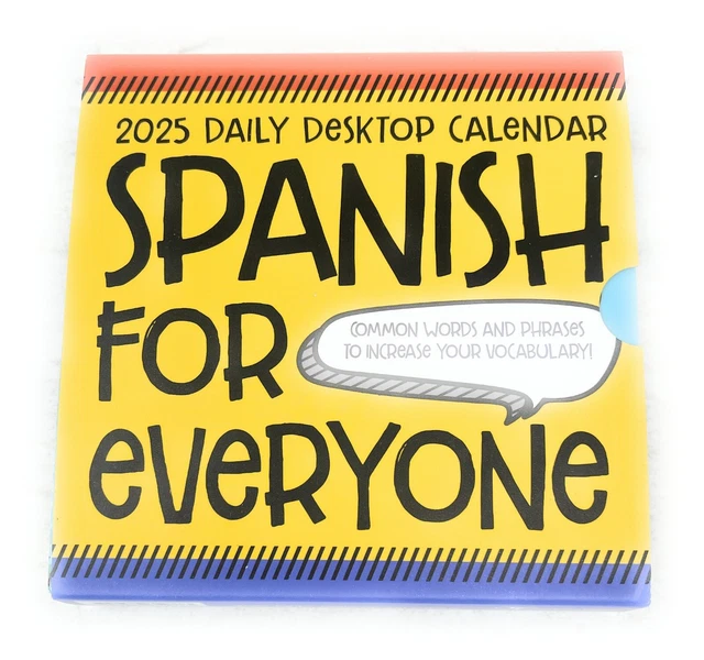SPANISH WORDS DAILY Desktop Page A Day 2025 Calendar Common Words ...