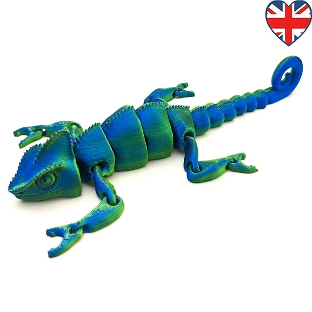3D PRINTED LIZARD Articulated Models Stress Relief ADHD Toys 3D Print ...