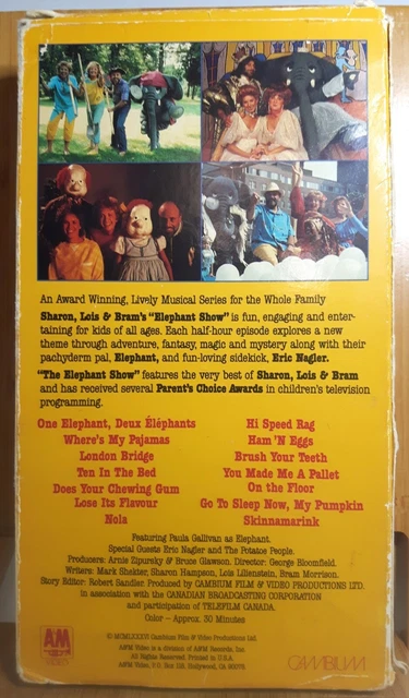 SHARON, LOIS & BRAM'S ELEPHANT SHOW: SLEEPOVER VHS Video Cassette (1988 ...