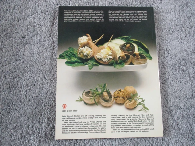 PETER RUSSELL CLARKE'S Egg Cookbook. Paperback 1979 Vintage Recipes $19 ...