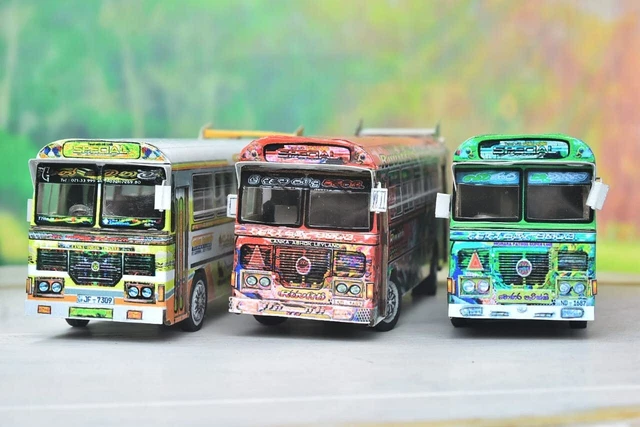 1:43 SCALE ASHOK Leyland Model Bus with Body Sticker Sri Lankan ...