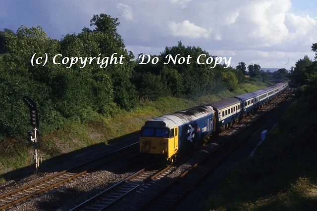 ORIGINAL 35MM DIESEL RAILWAY SLIDE CLASS 50 HOOVER 50036 AUGUST 1985 £2 ...