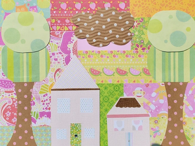 COLLAGE 2024-7C COLLECTIBLE ORIGINAL Paper Collage by Artist Benita ...