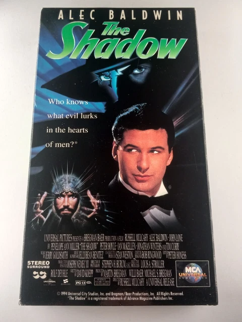 THE SHADOW (VHS) 1994 Alec Baldwin, John Lone, Penelope Ann Miller ...