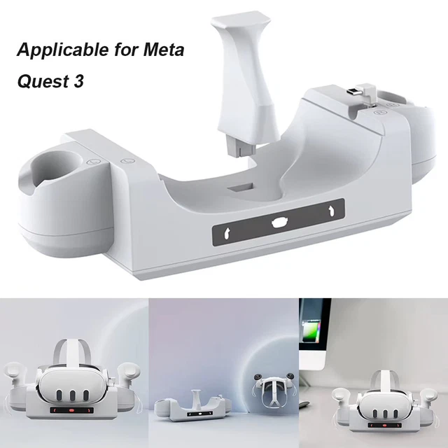 VR CHARGING DOCK Charge Controllers Headset Simultaneously Charger Base ...