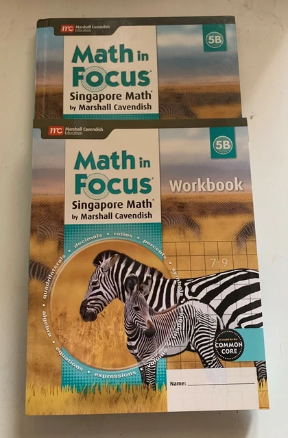 MATH IN FOCUS Grade 5B Textbook and Workbook Common Core Singapore Math ...