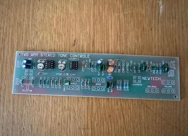 STEREO TONE CONTROL Board PCB/ Bass/Treble/Loudness / Tape-Aux Input. £ ...
