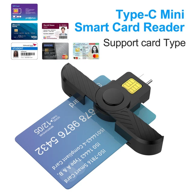 FOLDABLE DOD TYPE C Common Access CAC Smart SIM Card/IC Bank Chip Card ...