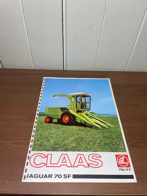 BROCHURE PROSPEKT PROSPECTUS ENSILEUSE AUTOMOTRICE CLAAS JAGUAR 70SF tracteur-ih EUR 16,50 ...