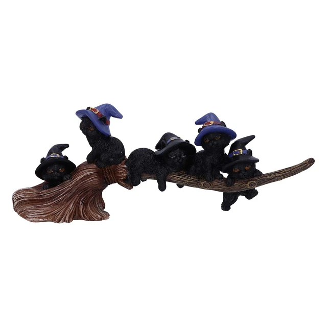 NEMESIS NOW PURRFECT Broomstick Witches Familiar Black Cats and ...