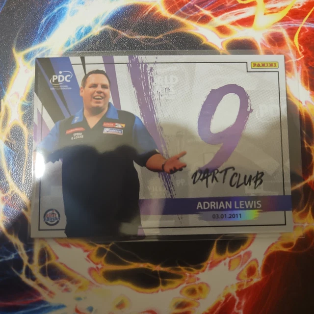 PANINI 2025 PDC Darts WM Trading Card Karte Adrian Lewis 9 Dart Club ...