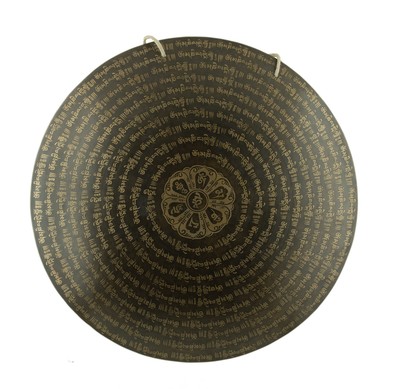 20& TIBETAN GONG-MANTRA om mani padme hum - 50 cm nepal meditation 9111 ...