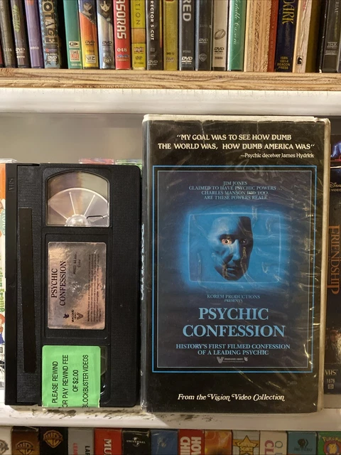 PSYCHIC CONFESSION VHS 1986 United Entertainment Vision Video Vanguard ...