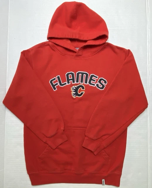 HOODIE CALGARY FLAMES Reebok Face-Off Hoodie Youth Red M(10-12) $18.00 ...