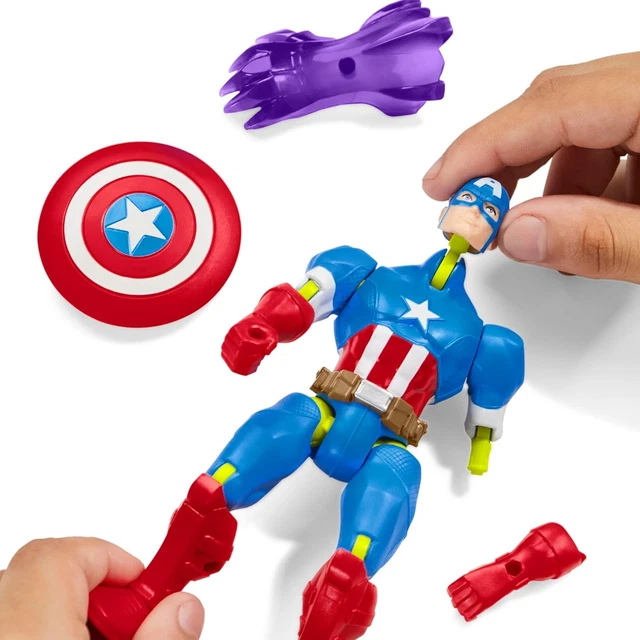 AVENGERS MIXMASHERS MARVEL, Capitán América, Figura de acción Mix-and ...