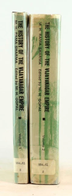 M ALTO RAMA Sharma 1978 La Historia De Vijayanagar Empire 2 Volumen HC ...
