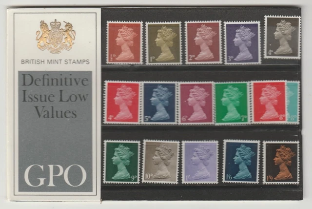 GB EII 1967-69 pre decimal Machin definitive low values GPO presentation pack $10.30 - PicClick CA