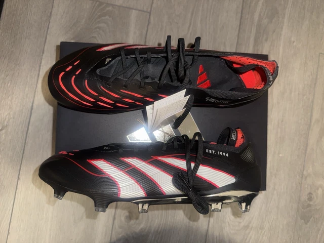 PREDATOR OBSIDIAN STRIKE Fold-Over Tongue Firm Ground Football Boots UK ...