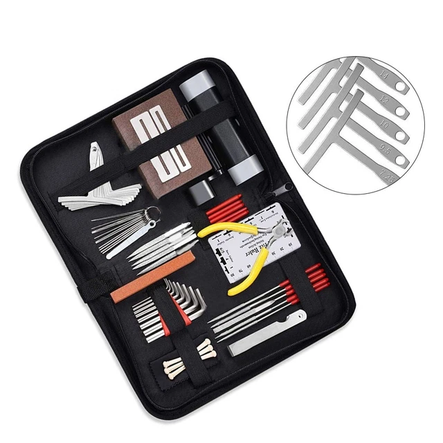 KIT D'OUTILS D'ENTRETIEN de r paration de guitare 45 pi ces facile utiliser EUR 46,88 - PicClick IT