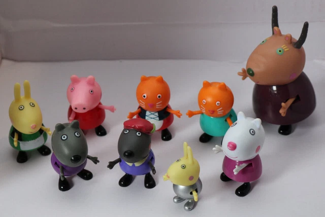PEPPA PIG FIGURES madame gazelle suzie sheep candy cat rebecca richard ...