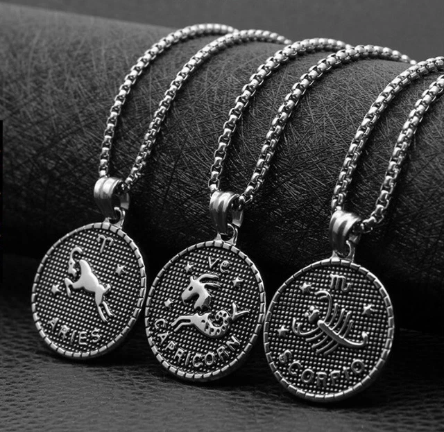 STERNZEICHEN STERNE HALSKETTE mit Anhänger Kette Edelstahl Geschenk steel Glück EUR 6,95 ...