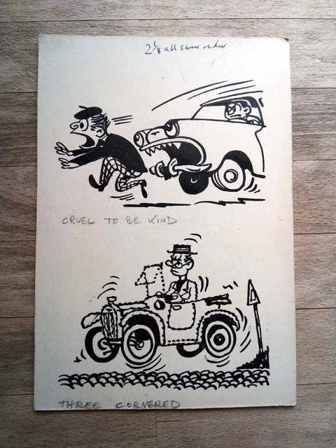 BARRY APPLEBY ORIGINAL double cartoon for Autocar magazine 1962 £14.99 ...