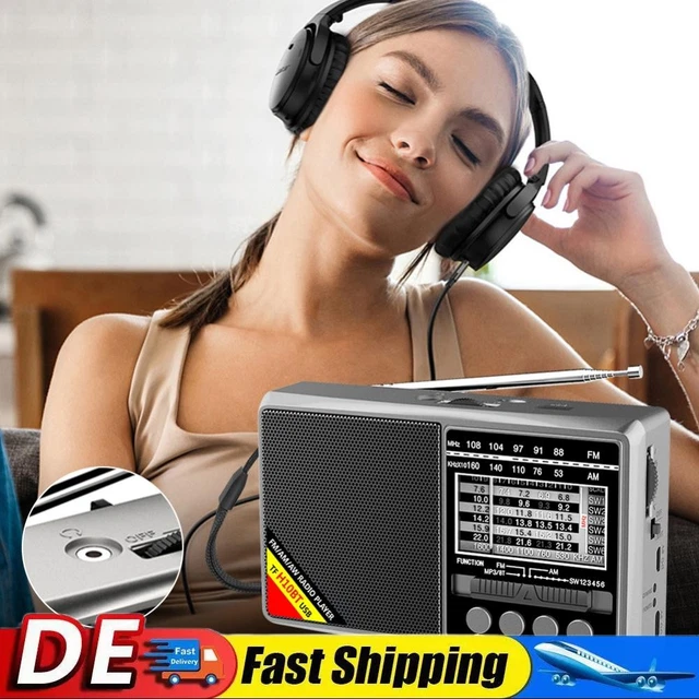 FM/AM/SW VOLLBAND-TRAGBARES RADIO, batteriebetriebenes Radio für ältere Menschen EUR 12,21 ...
