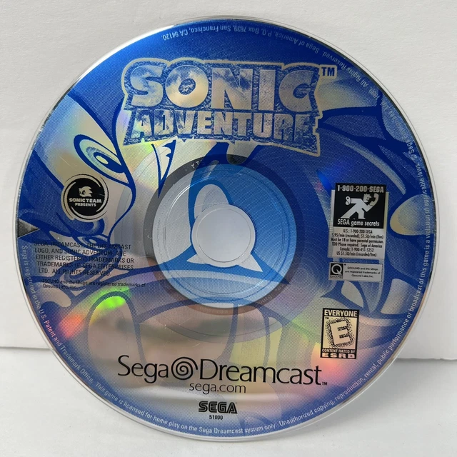 SONIC ADVENTURE (SEGA Dreamcast, 1998) NOT WORKING - Disc ONLY ! $29.99 ...