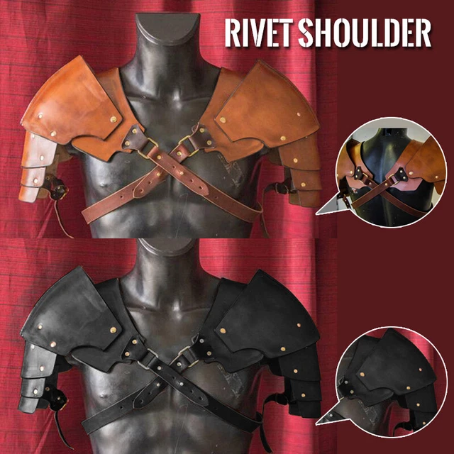 MEDIEVAL VINTAGE PAULDRONS Shoulder Armor Cosplay Costume Party Faux ...