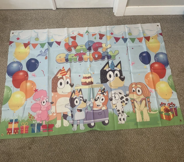 BLUEY BIRTHDAY THEME Backdrop Wall Banner Birthday Party Photo ...