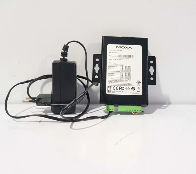 MOXA TCC100I ISOLATED Rs232 To Rs-422/Rs485 Converter Rev 2.2.1 With ...