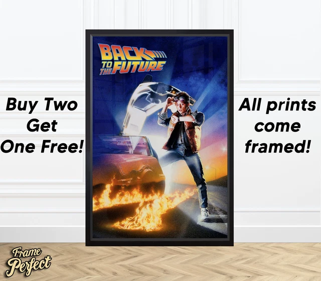 FRAMED BACK TO The Future v2 Movie Poster | A3 | Wall Art | Home Decor ...