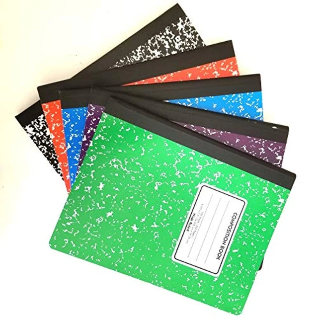 COMPOSITION BOOK/NOTEBOOK, WIDE Ruled Paper 9-3/4" x 7-1/2" Blue ...