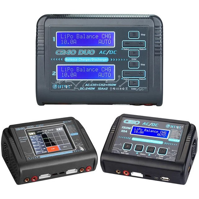 HTRC T240 C240 C150 Lipo Caricabatteria AC/DC Doppia RC Scarica ...