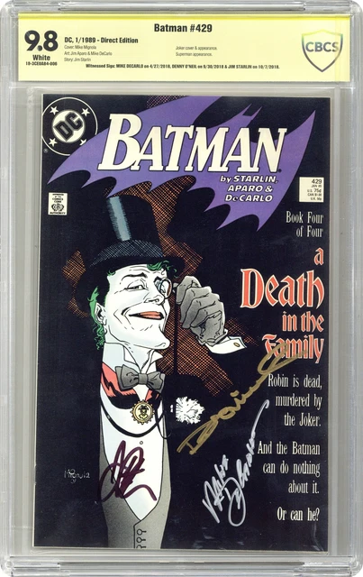 BATMAN #429D CBCS 9.8 SS Decarlo/ O'Neil/ Starlin 1989 18-3CE0A84-006 ...