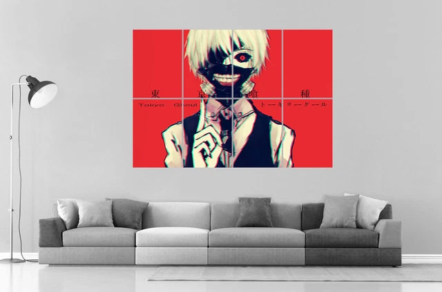 TOKYO GHOUL KANEKI Ken Mask Red Anime Manga Wall Art Poster Grand ...