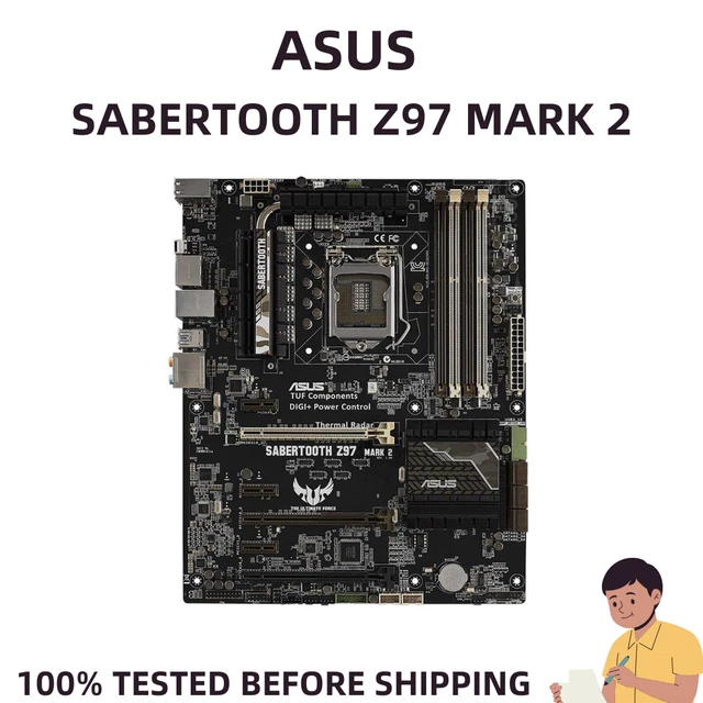 FOR ASUS SABERTOOTH Z97 MARK 2 motherboard LGA1150 DDR3 32G HDMI+DP ATX ...