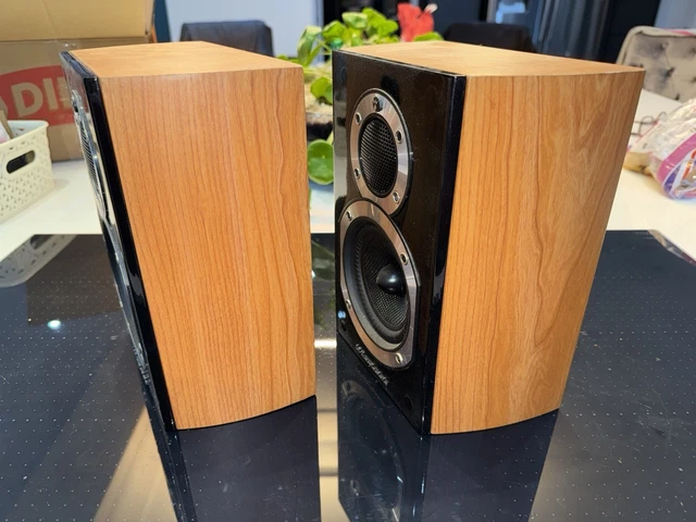 WHARFEDALE DIAMOND 10.SR Surround Speakers In Cherry Wood Excellent ...