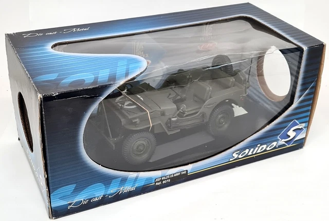 SOLIDO 1/18 - Jeep Willys US Army 1942 8075 Diecast Scale Model Car EUR ...