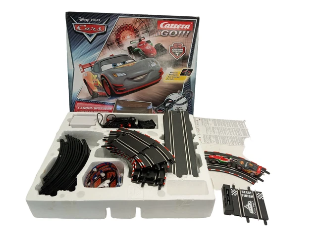 DISNEY PIXAR CARS Carrera Racing Track Battery Operated Carbon Speeders ...