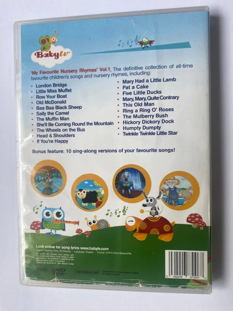 BABYTV MY Favourite Nursery Rhymes Volume 1 Dvd V.Good (Disc Mint) £25. ...