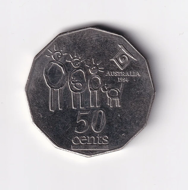 AUSTRALIAN: 1994 50 Cent Year Of The Family Very Fine Circulated Coin ...