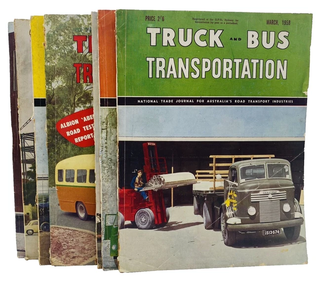 TRUCK AND BUS Transportation Magazine 9 issues 1958 $115.00 - PicClick AU