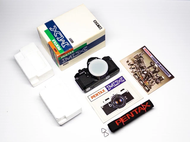 PENTAX MX BLACK 35mm Compact SLR Film Camera + STUNNING BOXED SET ...