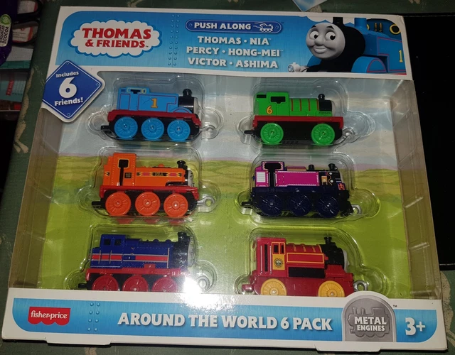 THOMAS AND FRIENDS Push Along Around The World 6 Pack Metal Engines £20 ...